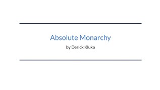 Absolute Monarchy at emaze Presentation
