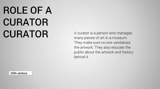 Role of a curator curator at emaze Presentation