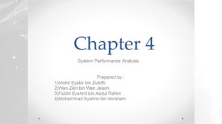 Chapter 4- System Performance Analysis at emaze Presentation