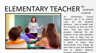 ELEMENTARY TEACHER at emaze Presentation