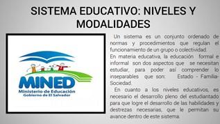 SISTEMA EDUCATIVO: NIVELES Y MODALIDADES at emaze Presentation