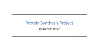 Protein Synthesis Project at emaze Presentation