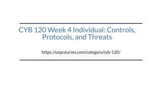 CYB 120 Week 4 Individual: Controls, Protocols, and Threats at emaze ...