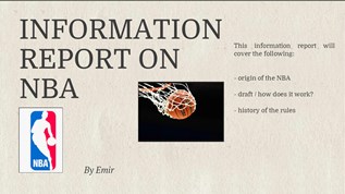 Information report on nba at emaze Presentation