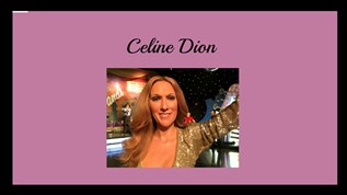 Celine Dion at emaze Presentation