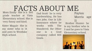 Facts about me at emaze Presentation