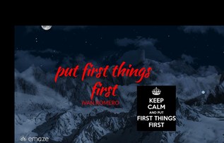 put first things first at emaze Presentation