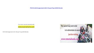 PSYCH 600 Teaching Effectively--tutorialrank.com at emaze Presentation