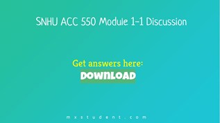 SNHU ACC 550 Module 1-1 Discussion at emaze Presentation