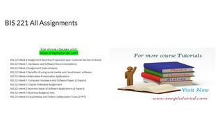 BIS 221 Inspiring Innovation--snaptutorial.com at emaze Presentation