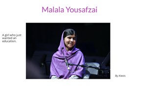 Malala at emaze Presentation