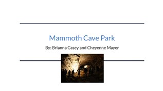 Mammoth Cave Park copy1 at emaze Presentation