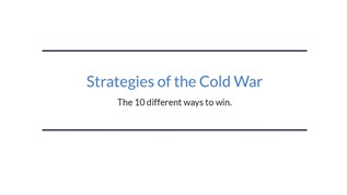 Strategies of the Cold War at emaze Presentation