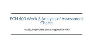 ECH 400 Week 3 Analysis of Assessment Charts at emaze Presentation