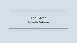 The Giver Songs at emaze Presentation