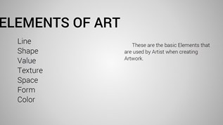 ELEMENTS OF ART at emaze Presentation