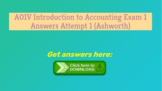 A01V Introduction to Accounting Exam 1 Answers Attempt 1 (Ashworth) at ...