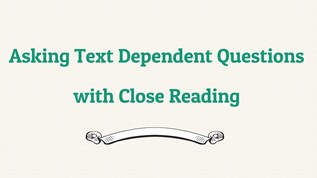 Text Dependent Questions at emaze Presentation