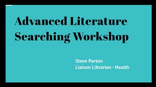 Advanced Literature Searching Workshop at emaze Presentation