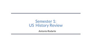 Semester 1:US History Review at emaze Presentation