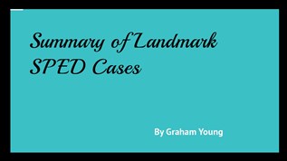 Landmark SPED Cases at emaze Presentation