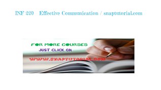 INF 220 Effective Communication snaptutorial.com at emaze Presentation