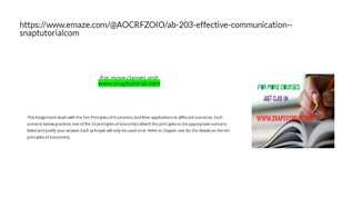 AB 204 Effective Communication snaptutorial.com at emaze Presentation