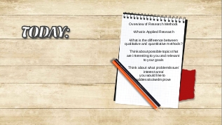 Research Method Overview at emaze Presentation