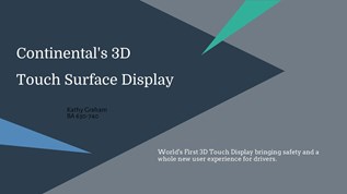 Continental's 3D Touch Surface Display at emaze Presentation