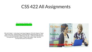 CSS 422 Believe Possibilities snaptutorial.com at emaze Presentation