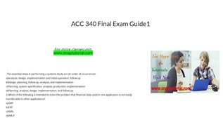 ACC 340 Believe Possibilities snaptutorial.com at emaze Presentation