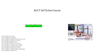 ACCT 567 Believe Possibilities snaptutorial.com at emaze Presentation