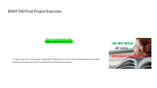 BIAM 560 Effective Communication snaptutorial.com at emaze Presentation