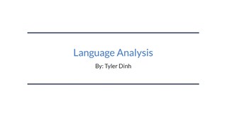 Language Analysis at emaze Presentation