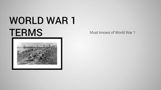 World War 1 terms at emaze Presentation