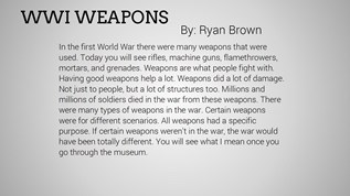 WWI Weapons at emaze Presentation