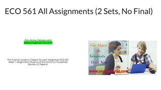 ECO 561 Believe Possibilities snaptutorial.com at emaze Presentation