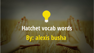 HATCHET VOCAB WORDS at emaze Presentation