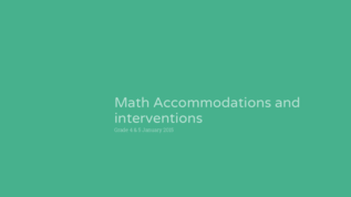 Math Accomodations and interventions.pptx at emaze Presentation