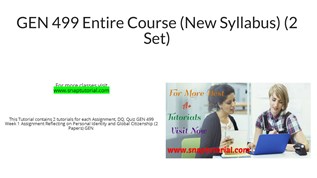 GEN 499 Believe Possibilities snaptutorial.com at emaze Presentation