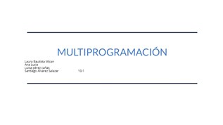 MULTIPROGRAMACIÓN at emaze Presentation