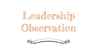 Leadership Observation at emaze Presentation