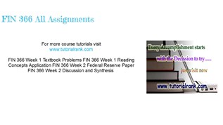 FIN 366 Teaching Effectively tutorialrank.com at emaze Presentation