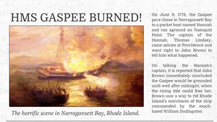 HMS Gaspee Burned! at emaze Presentation