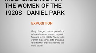 Independence for the Women of the 1920s at emaze Presentation