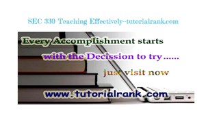 SEC 330 Teaching Effectively--tutorialrank.com at emaze Presentation