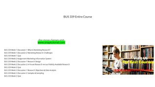 BUS 339 Enhance teaching snaptutorial.com at emaze Presentation