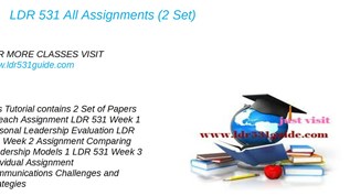 LDR 531 GUIDE Become Exceptional ldr531guide.com at emaze Presentation