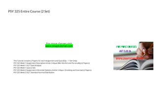 PSY 325 Effective Communication snaptutorial.com at emaze Presentation