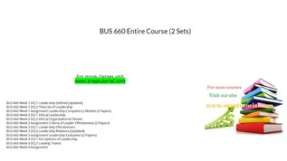 BUS 660 Enhance teaching snaptutorial.com at emaze Presentation